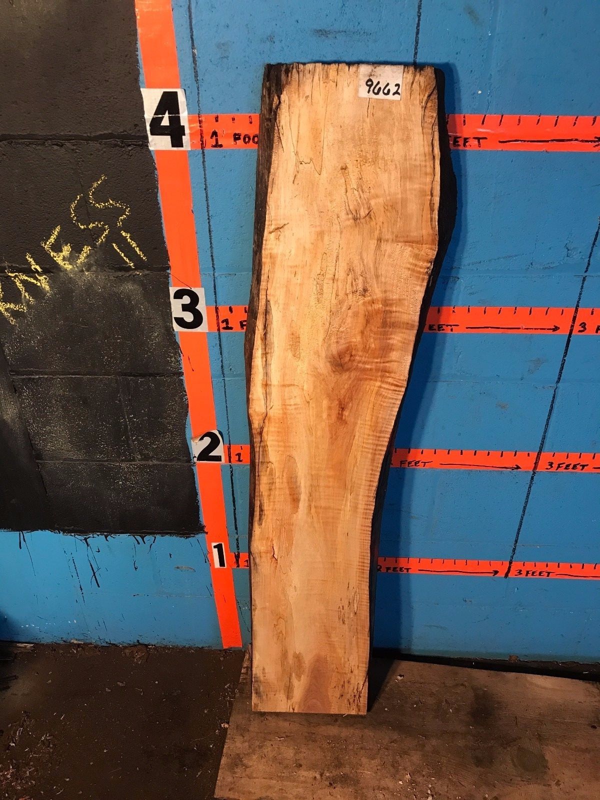 #9662 2 1/4" THICK black line spalted maple live edge slab mantel | eBay