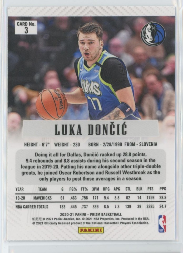 2020-21 Panini Prizm 2012-13 Flashback Throwback Tribute #3 Luka Doncic | eBay