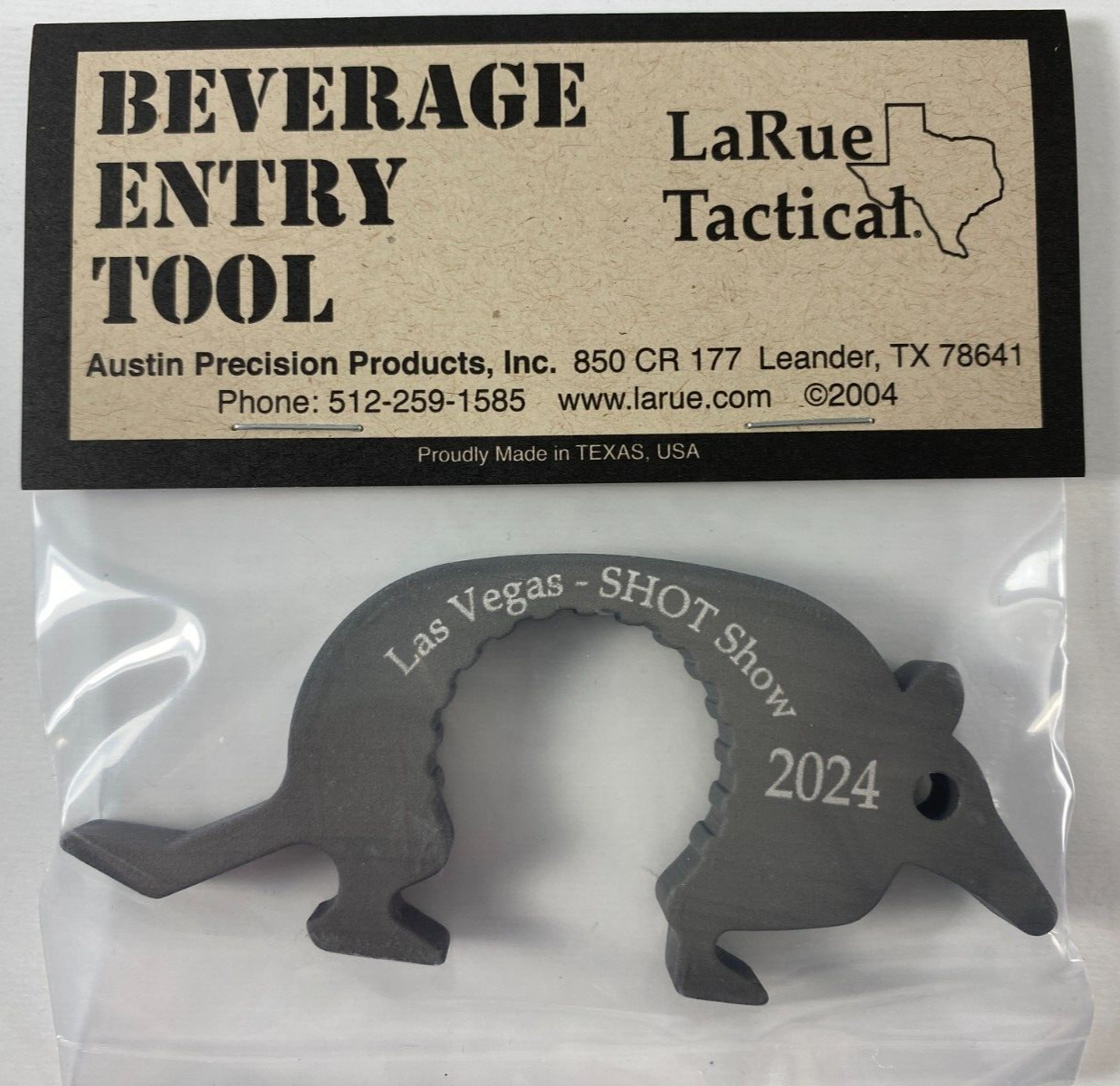 2024 Shot Show LaRue Tactical Armadillo Bottle Opener Dillo Beverage ...