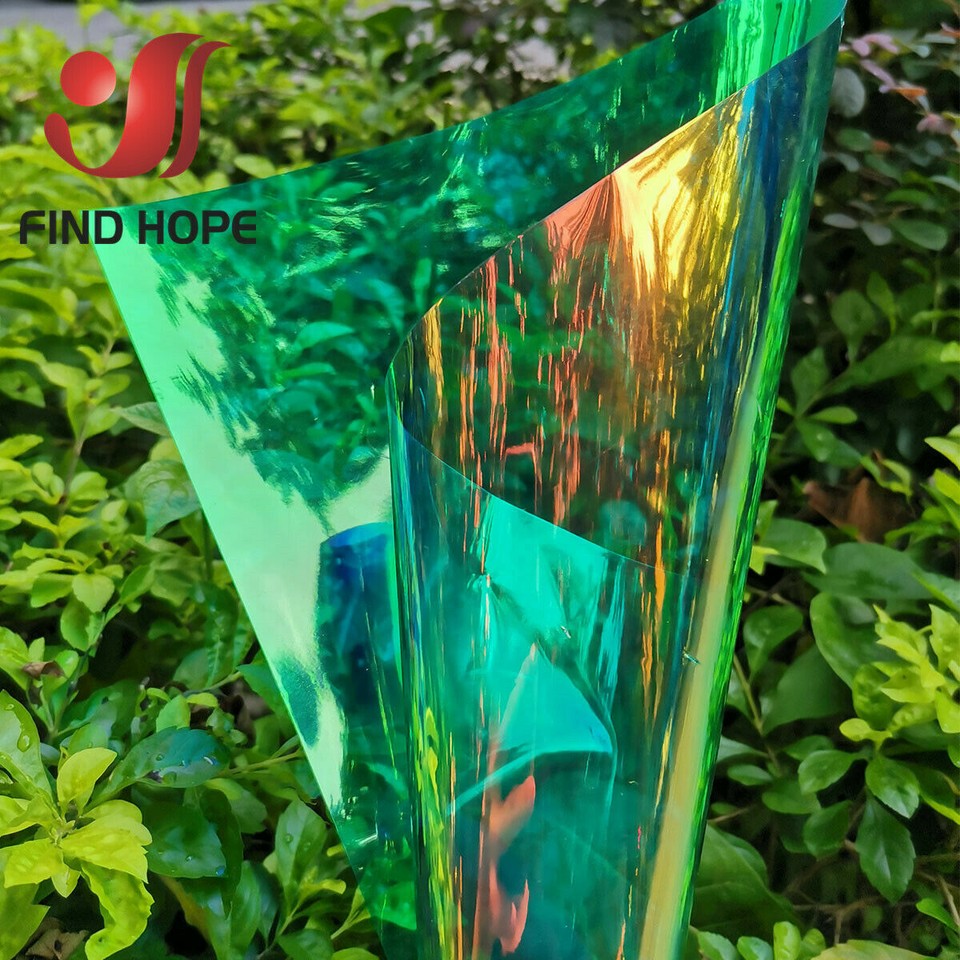 Iridescent Holographic Clear Transparent PVC Fabric Vinyl Material Bow ...