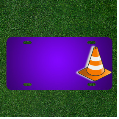Custom Personalized License Plate With Add Names To Cone Construction ...