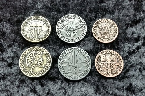 Viking Valkyrie Metal Fantasy Coin Set Dungeons Dragons RPG LARP D&D ...