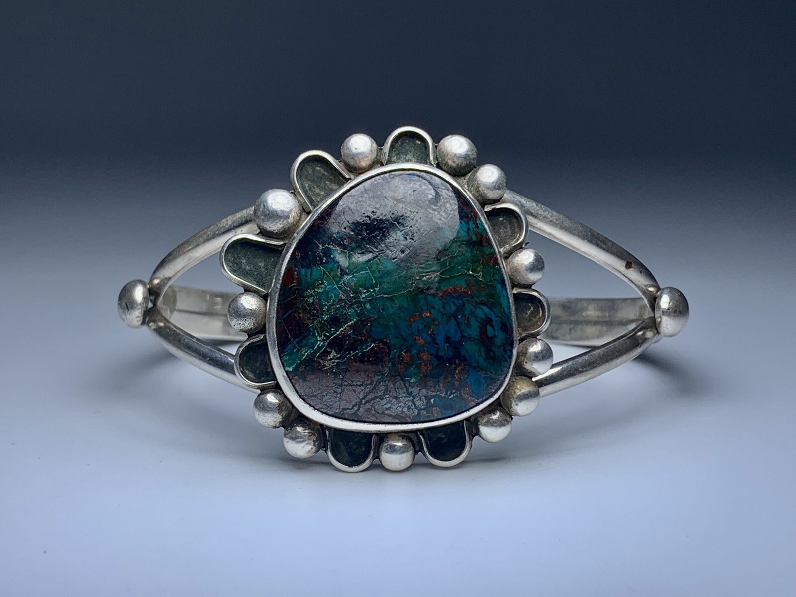 Old Pawn Native Navajo Sterling Silver Copper Moss Ag… - Gem