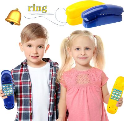 Kids Swing Set Phone Toy Pretend Numeric Key Telephone for Kids ...