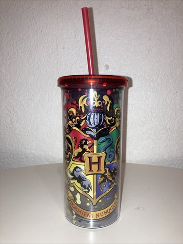 Harry Potter Hogwarts School Crest Plastic Travel Tumbler 20 oz | eBay