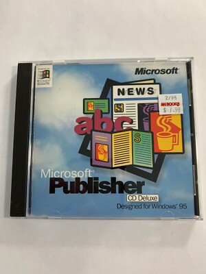 Microsoft Publisher CD Deluxe For Windows95 solo cd con key-come nuovo ...
