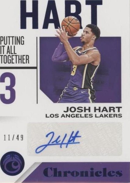 2018-19 Panini Chronicles - Chronicles Signatures Blue #CS-JH Josh Hart ...