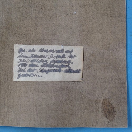 Ölgemälde Matrose Soldat Obermaat Kreuzer SMS Rostock D. Kaiserliche ...