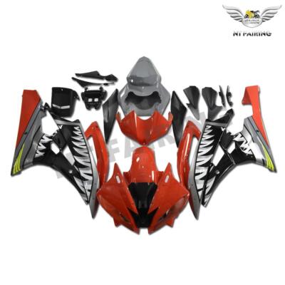 FLD Injection Mold Fairing Fit for Red Shark Teeth 2006-2007 YZF R6 ...