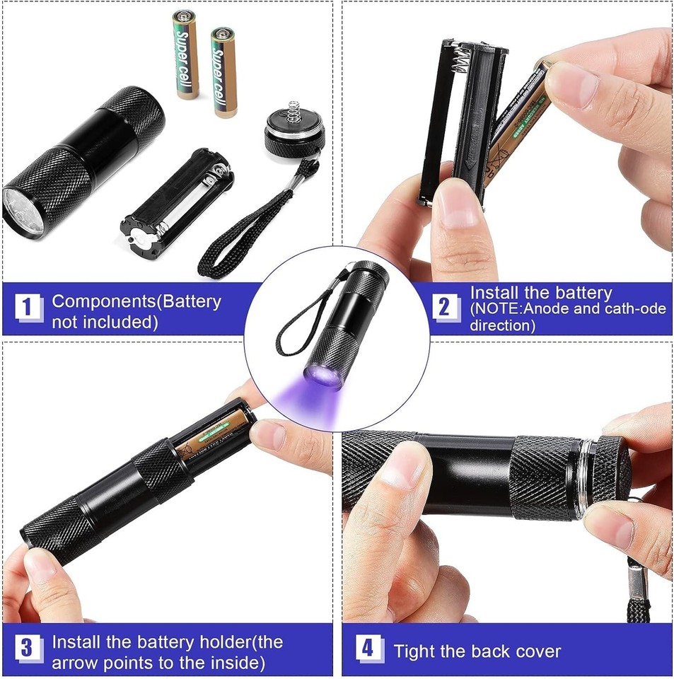 URANIUM GLASS FLASHLIGHT NO FALSE GLOWS 395 WAVELENGTH light vintage ...