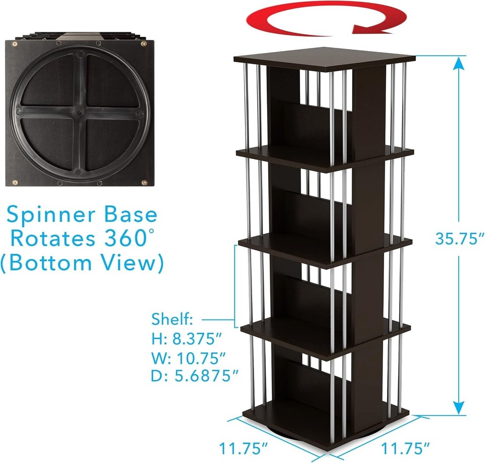 DVD Media Rack 216 CD Rotating Storage Cabinet Rack Shelf Stand ...