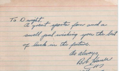 Bob Haner Autographed Oversized Card 1950's Villanova Football | eBay