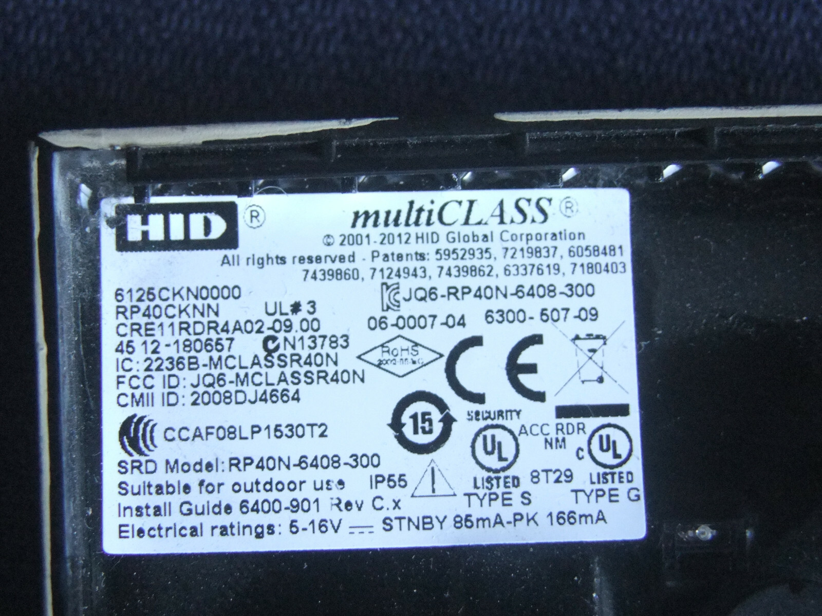 HID multiCLASS RP40 Wall Switch Reader (6125CKN0000) for sale online | eBay