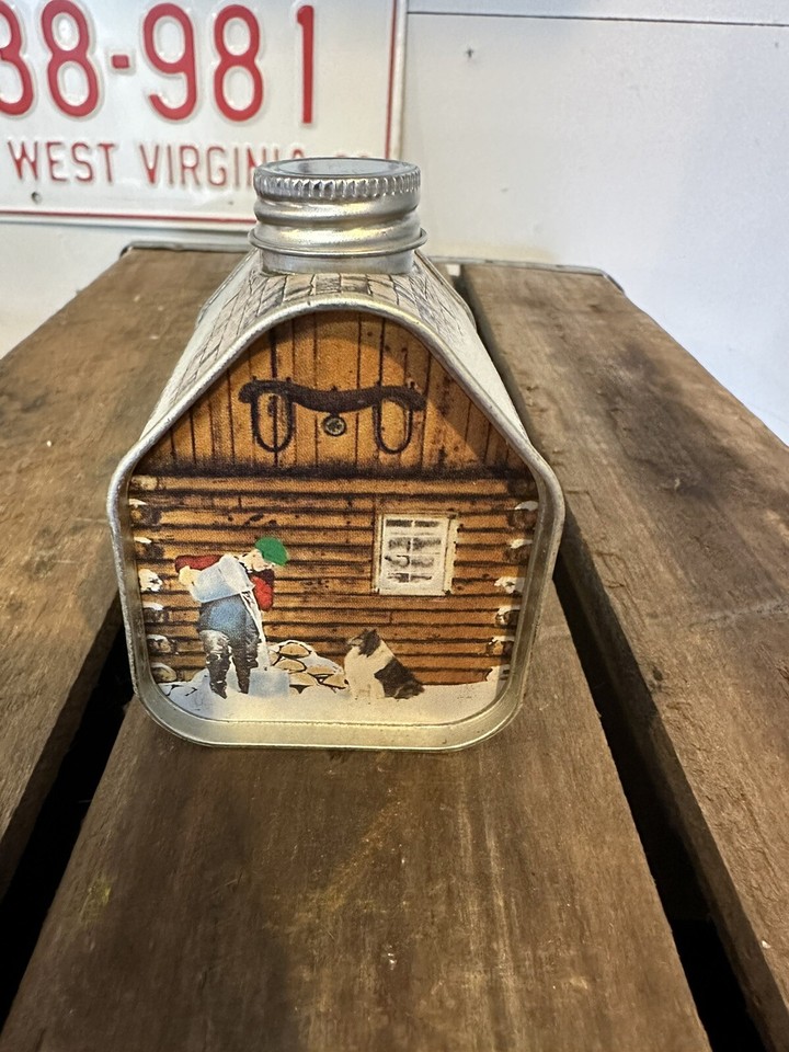 New Old Stock - 1984 Pure Maple Syrup Log Cabin Tin New England ...