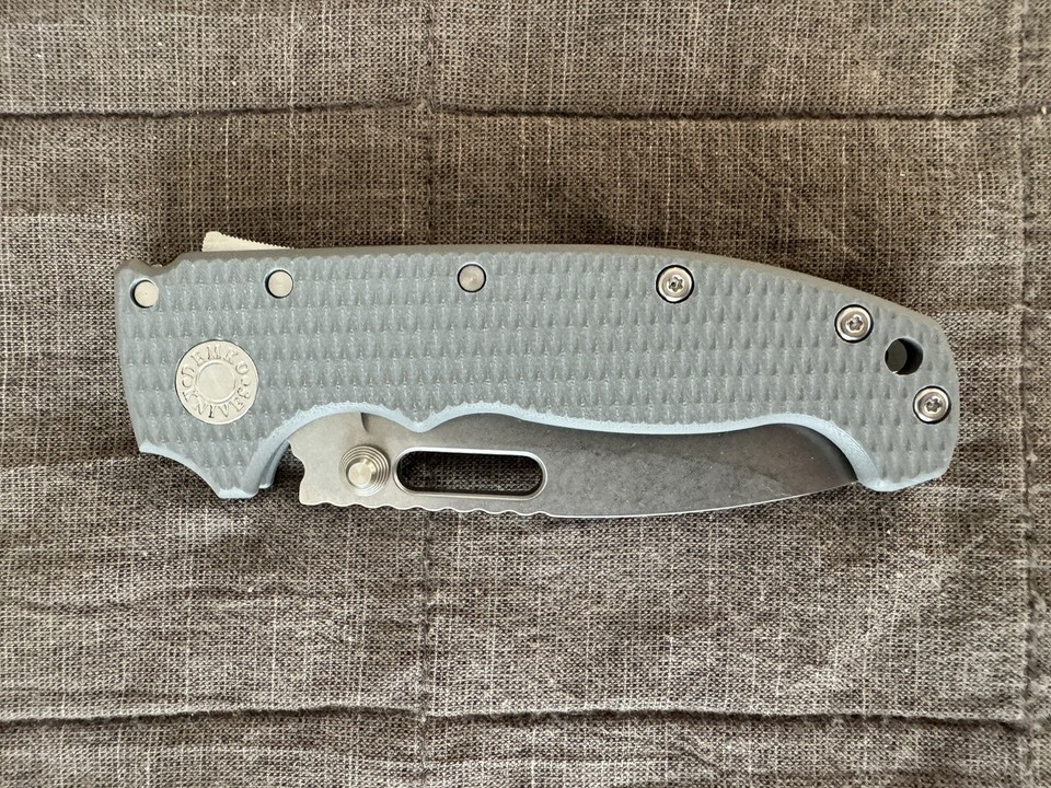 Andrew Demko MG AD20i CPM-20CV Drop Point Thumb Slot Textured Gray G10 ...