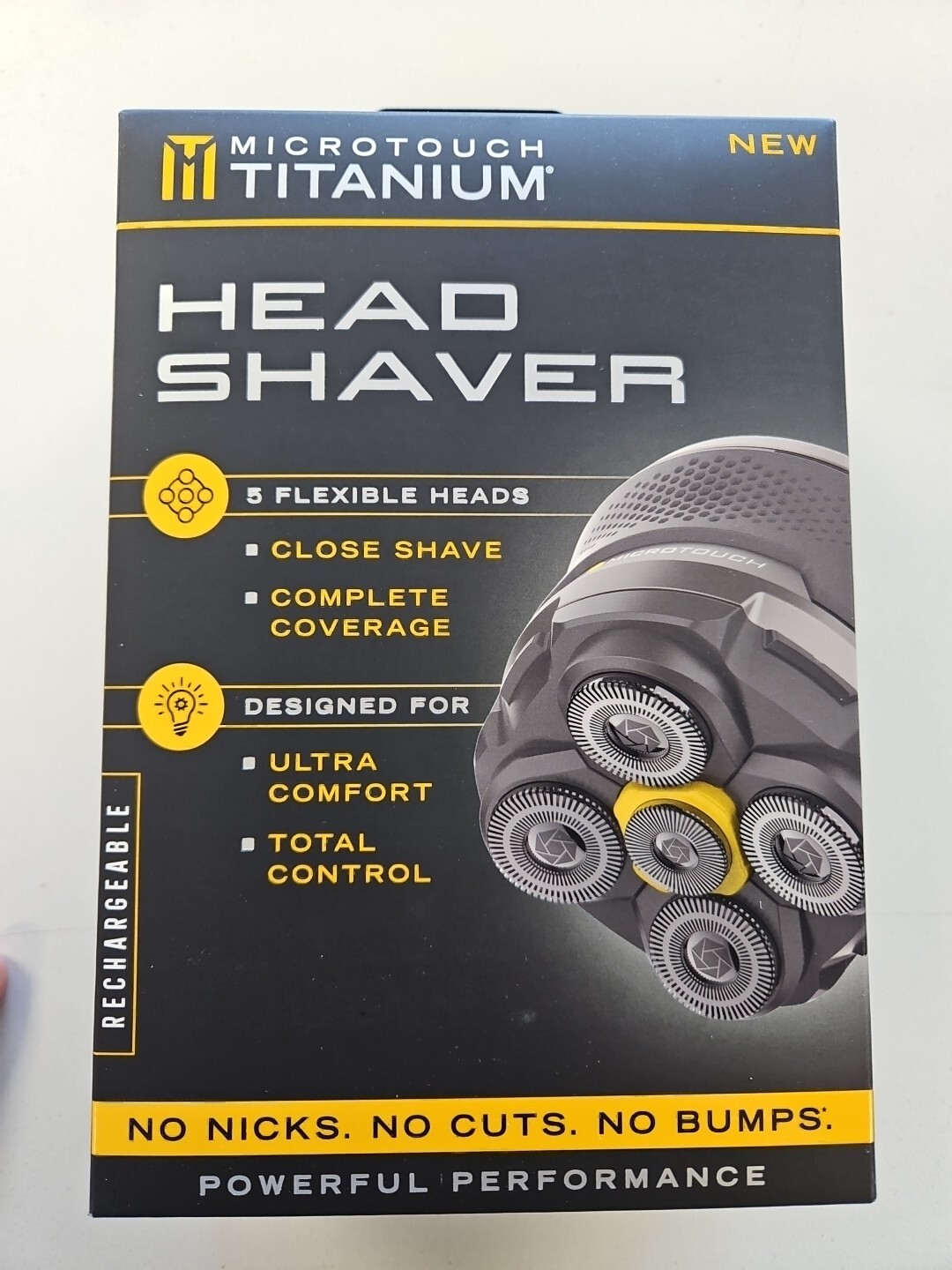 Microtouch Titanium Head Shaver 5 Flexible Heads Rechargeable Cordless ...