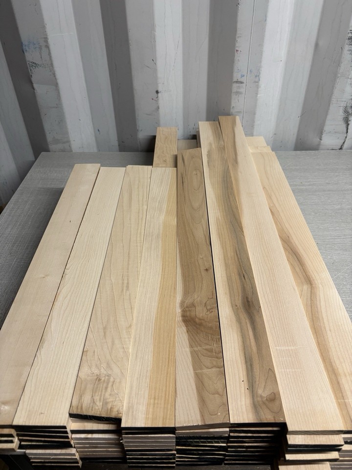 Maple TImber - Natural Wood - Hardwood 80 Pieces 58mm X 10mm X 570 ...