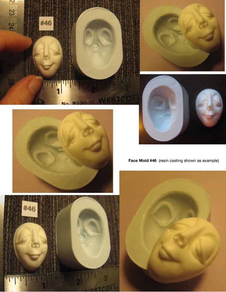 YOUR CHOICE - FG Flexible Silicone Push Molds of Round Oval Sun Moon ...