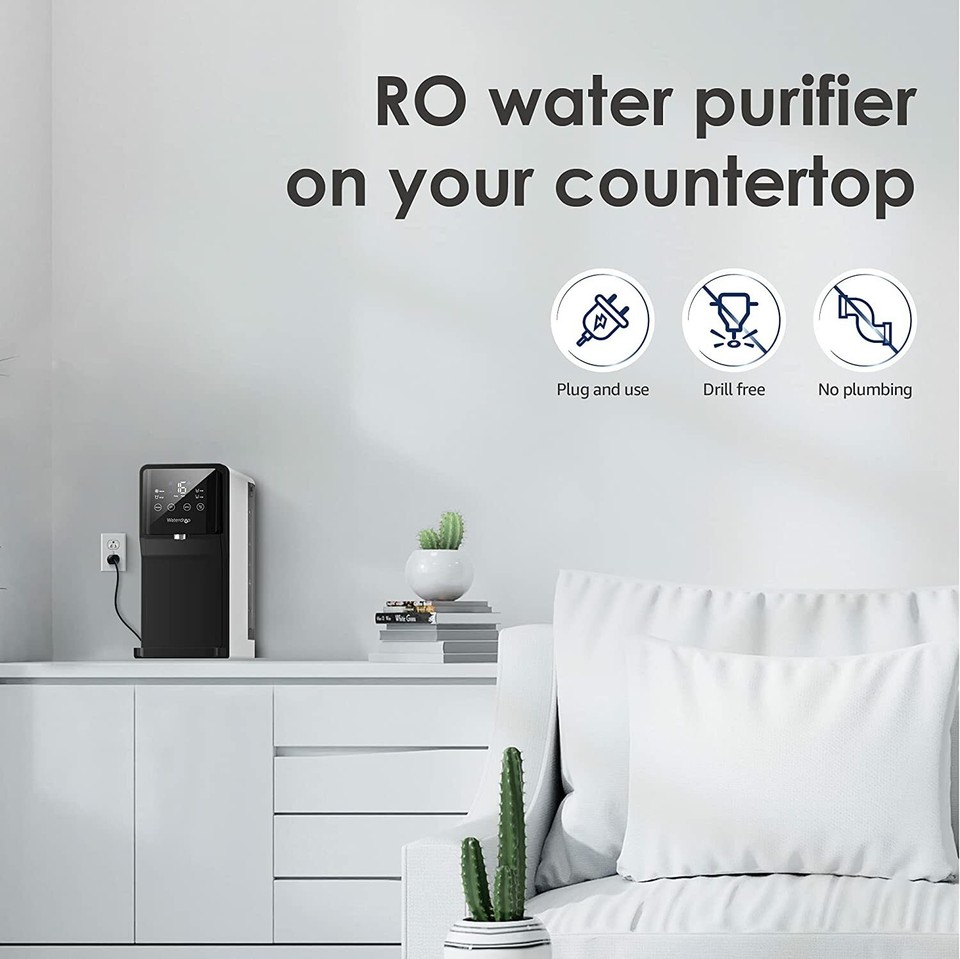 Waterdrop Countertop Reverse Osmosis Water System, 4-Stage RO Filter ...