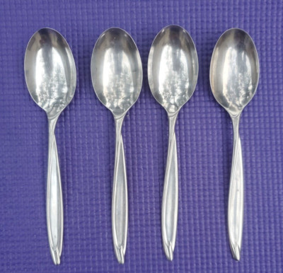 4-International Silver Americana Deluxe PLACE/SOUP SPOONS 6 3/4" | eBay