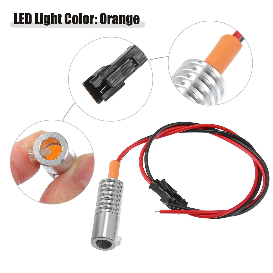 8mm 0.31" 12V 2W LED Aluminum Light Source Illuminator for Car DIY LED ...
