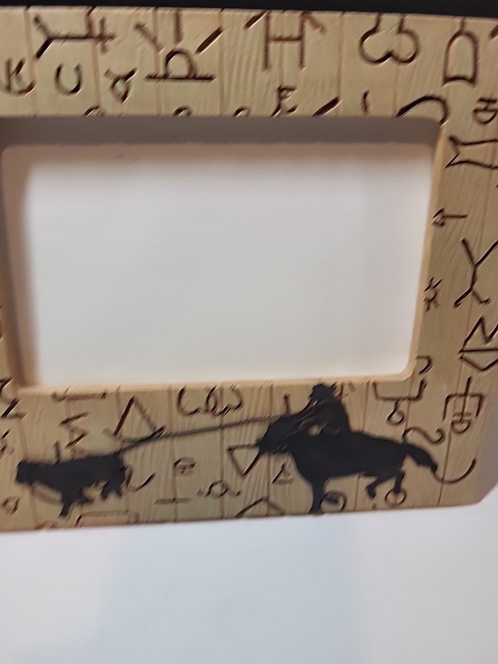 RUSS Western Cowboy Themed Photo Frame Cowboy Steer Lasso. 6"X4" | eBay