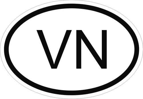 Autocollant Ovale Du Code Du Pays Du Vietnam / Décalques En Vinyle ...