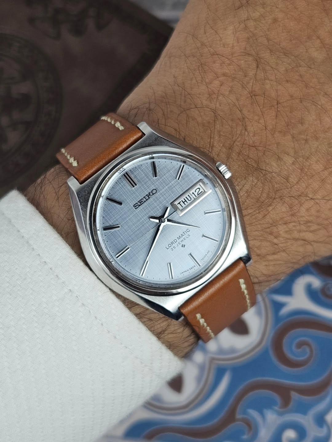 RARE Seiko Lord Matic Linen Dial 5606-7010 Automatic … - Gem