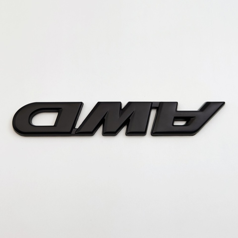 Black Metal AWD Logo Emblem 3D All-Wheel Drive Bagde Car Sticker Off ...