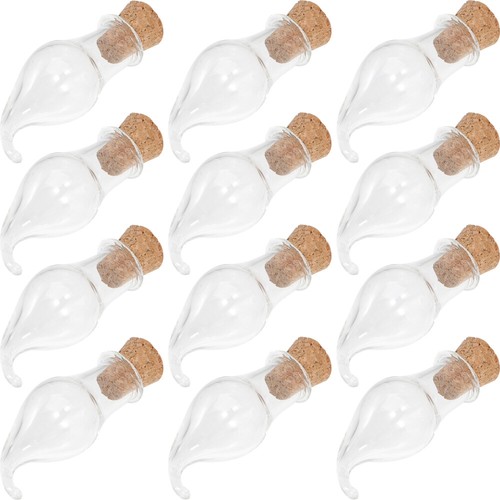 12pcs Glass Bottles Spell Jars Crafts Small Bottles for Keychain | eBay