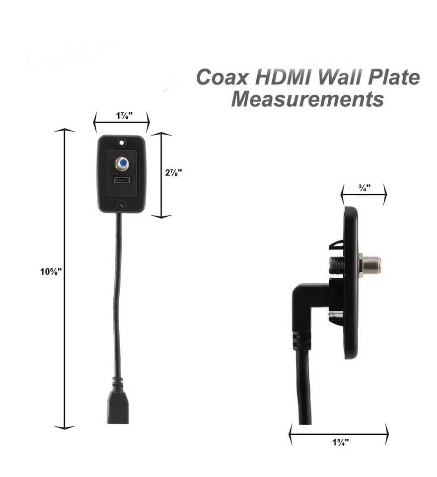 RV Cable TV Hookup Coaxial Cable Connector and HDMI Wall Plate - New | eBay