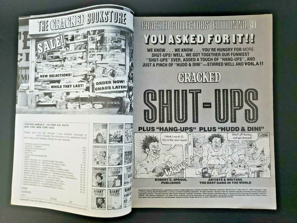 1981 Rare Cracked Magazine May "Shut - Ups" M 294 | eBay