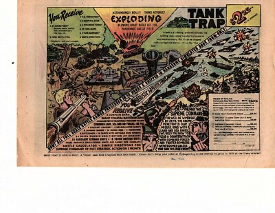 VINTAGE 6.5x10 PRINT AD FOR HELEN OF TOY TASK FORCE/TANK TRAP PLASTIC ...