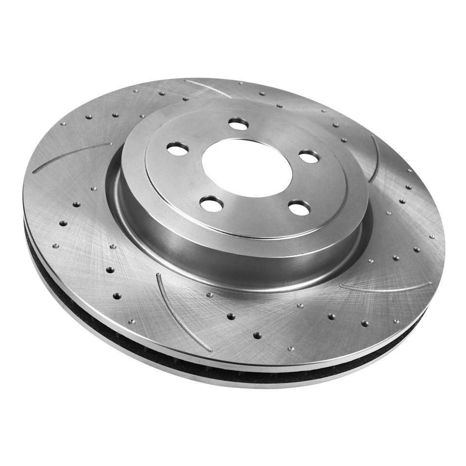 345mm Front Brake Rotors & Ceramic Pads For 2006-2023 Dodge Charger ...