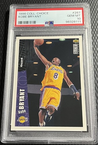 1996 Kobe Bryant PSA 10 UD Collectors Choice Rookie Card #267 - Lakers ...