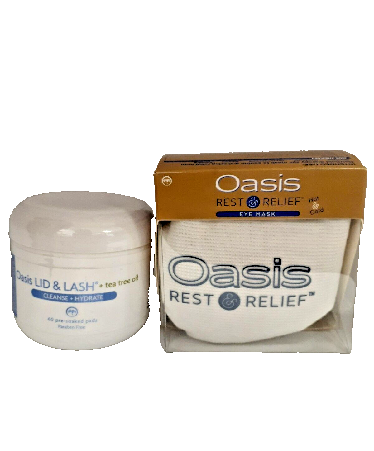 OASIS LID & LASH - 60 PADS - CLEANSE/HYDRATE + Oasis EYE Mask - Combo ...