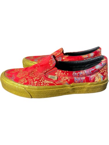 Vans x Opening Ceremony Shoes Mens 9.5 Women’s 11 Satin Red Dragon Gold ...