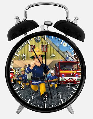 Fireman Sam Alarm Desk Clock 3.75" Home or Office Decor W239 Nice For ...