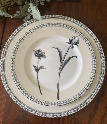 Charter Club Tuilleries Lt Tan Dinner Plate & Matching Salad Plate ...