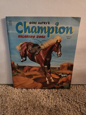 Vintage 1957 Gene Autry's Champion Coloring Book In Excellent Condition ...