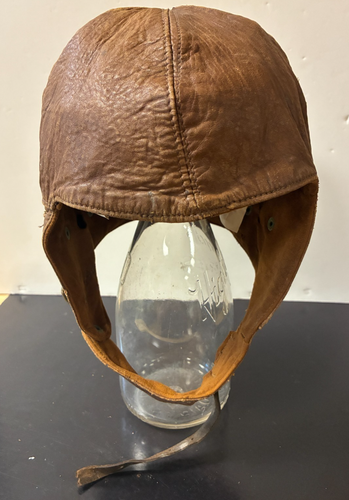 WW1 Pilot Aviator Leather Flying Flight Helmet | eBay