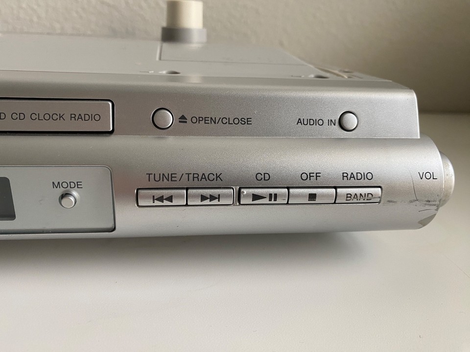 GENUINE Sony ICF-CDK50 Under Cabinet AM/FM Radio CD Clock Player Timer ...