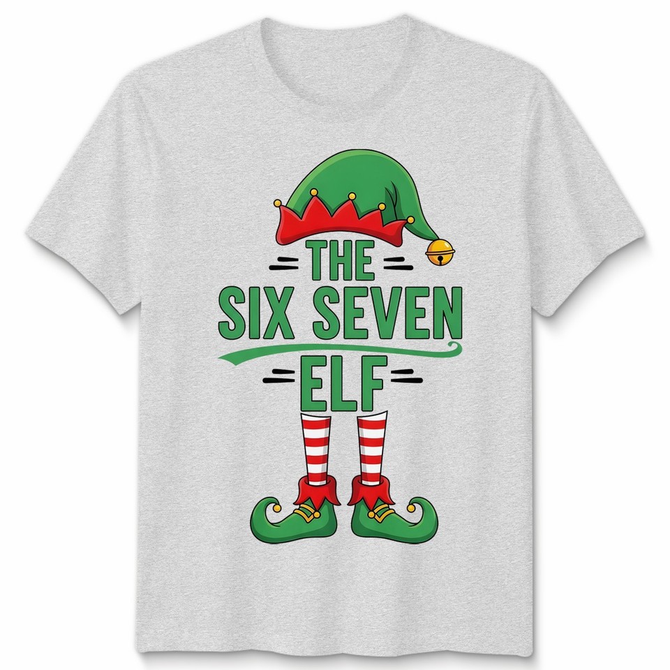 The Six Seven Elf Christmas Holidays Mens Womens Graphic Tee | eBay UK