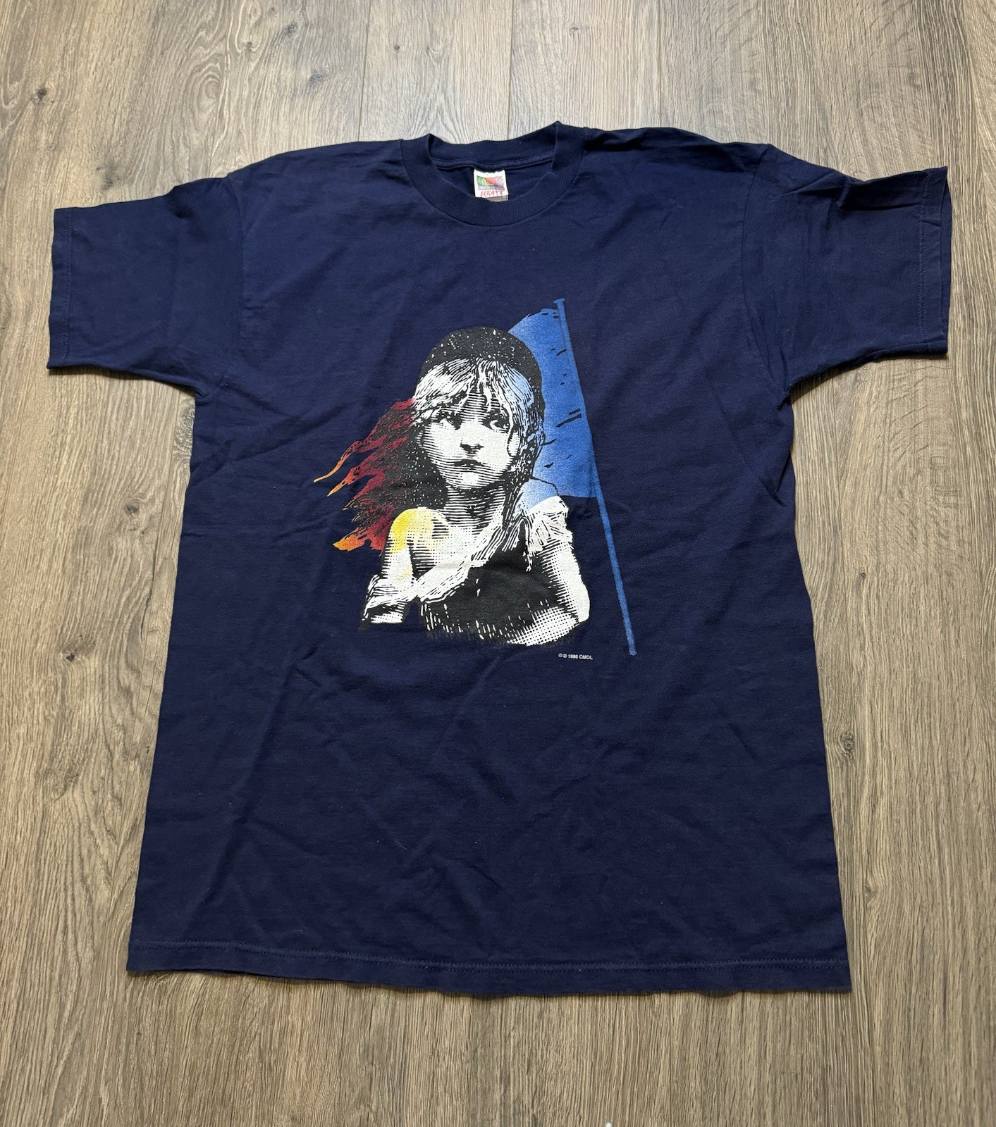 Vintage Les Miserables Blue Double Sided Graphic Broa… - Gem