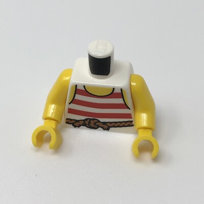LEGO Minifigure Torso PIRATE Stripes Red with Rope Belt Pattern (1) | eBay