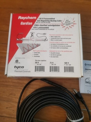 Raychem W51-100p Self Regulating Heat Cable 100 FT 120v for sale online ...