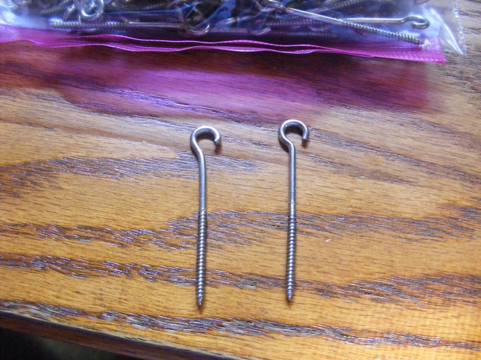 500 Stainless Steel Open Screw Eyes in Size .092 x 2" For Lure Making ...
