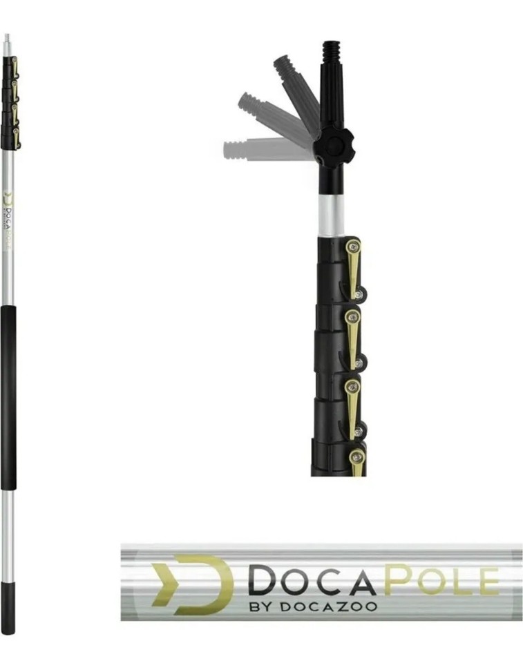 DocaPole 6-24 Foot Extension Pole Multi-Purpose Telescopic Pole With ...