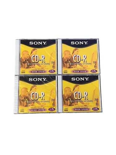CD-R Discs High Speed Blank - 700 MB, 80 Min 1x-48x NEW SEALED - 4 ...