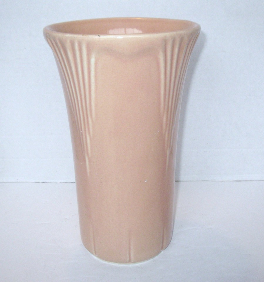 Antique HULL "Streamline" Rose Beige Semi Porcelain Vase Hollywood ...